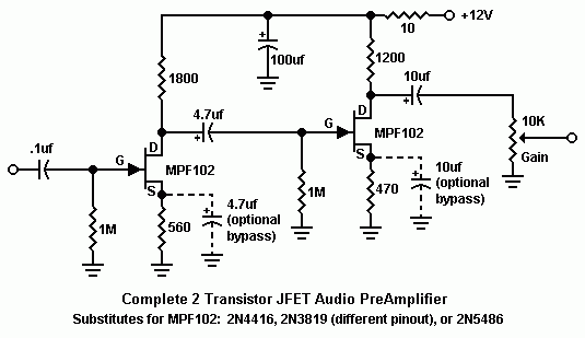 Designing JFET Audio PreAmplifiers
